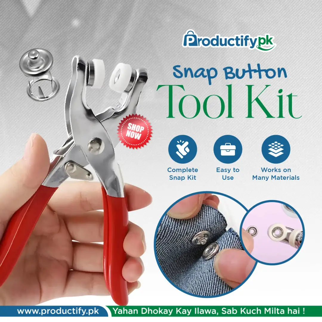 Snap Button Tool Kit (Full Metal Body With Buttons) – Productify-pakistan